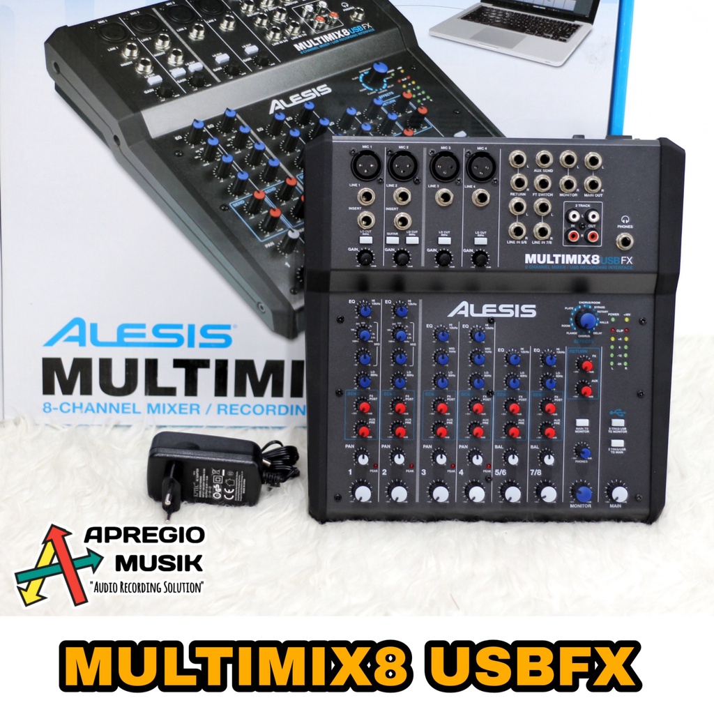 Jual Mixer USB Alesis multimix 8 USB fx for recording with vocal effect ORIGINAL | Shopee Indonesia