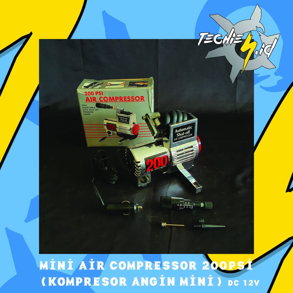 Jual Mini Air Compressor 200Psi DC 12V (Kompresor Angin Mini) | Shopee ...