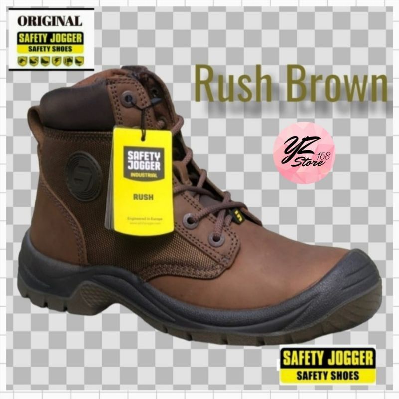 Jual Sepatu Safety Jogger RUSH BROWN S3 SRC | Shopee Indonesia