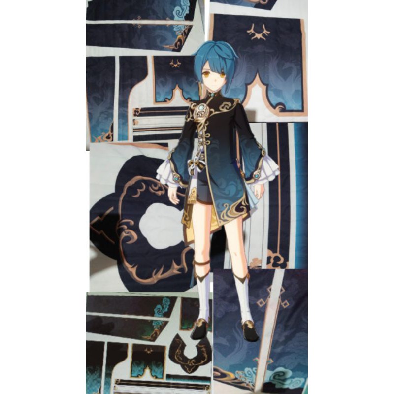 Jual Kain Xingqiu Genshin Impact Pattern/ Siap jahit | Shopee Indonesia