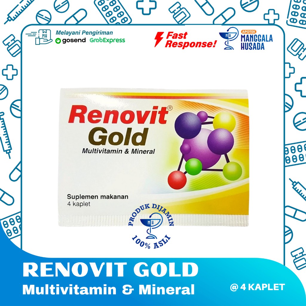 Jual RENOVIT GOLD PER STRIP @ 4 KAPLET | Shopee Indonesia