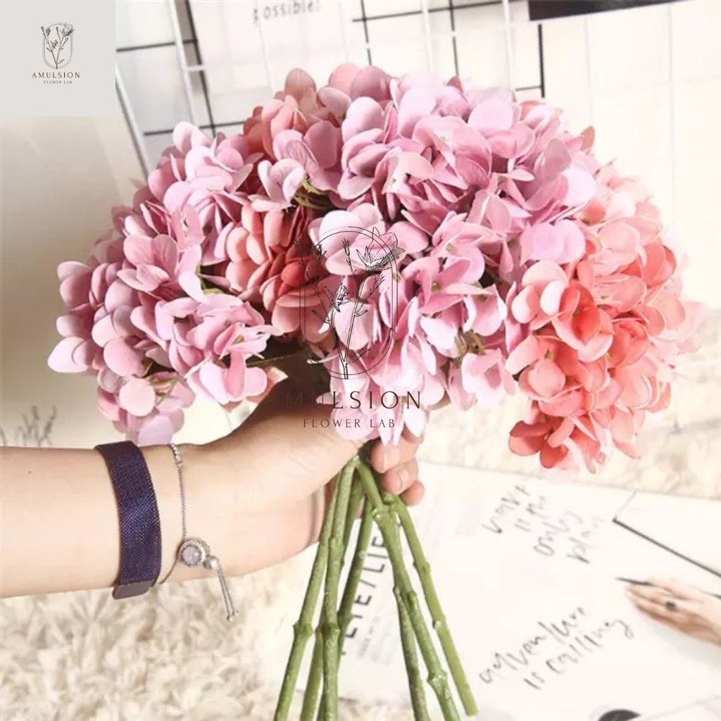 Jual Bunga Hydrangea Artificial Import Dekorasi Properti Foto Wedding ...