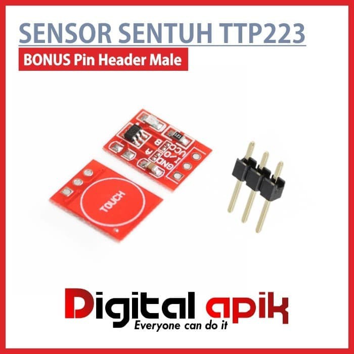 Jual TTP223 Sensor Sentuh Touch Capasitive Self Locking Switch Arduino ...