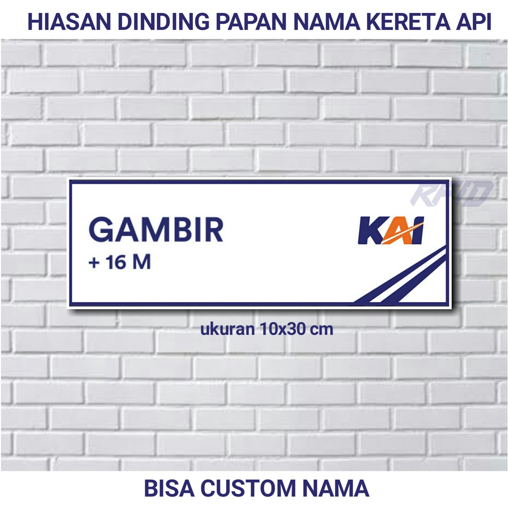 Jual Railfansmerch Hiasan dinding Railfans papan nama stasiun kereta ...