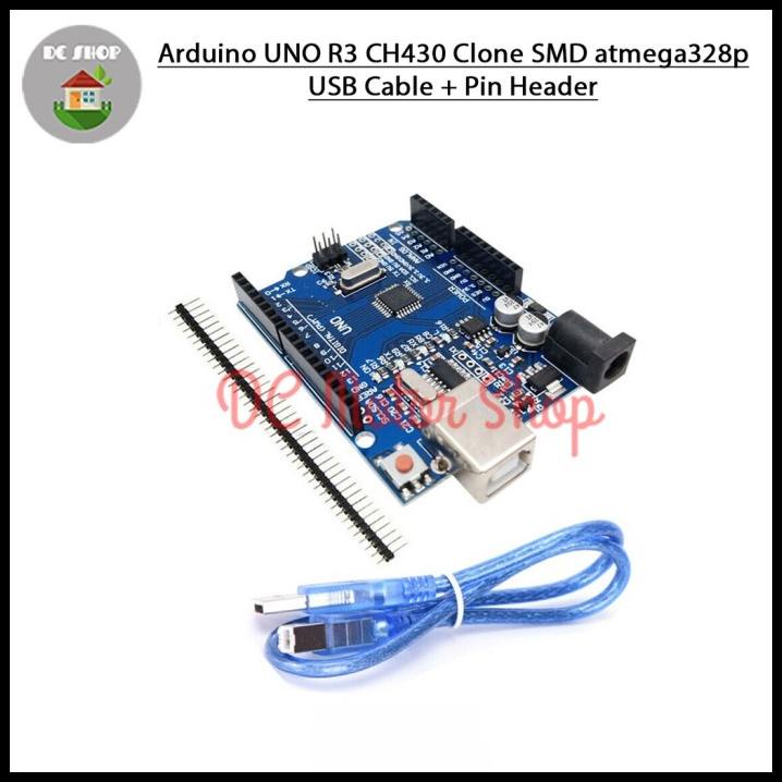 Jual Arduino Uno R3 Ch430 Clone Smd Atmega328P + Usb Cable + Pin Header ...