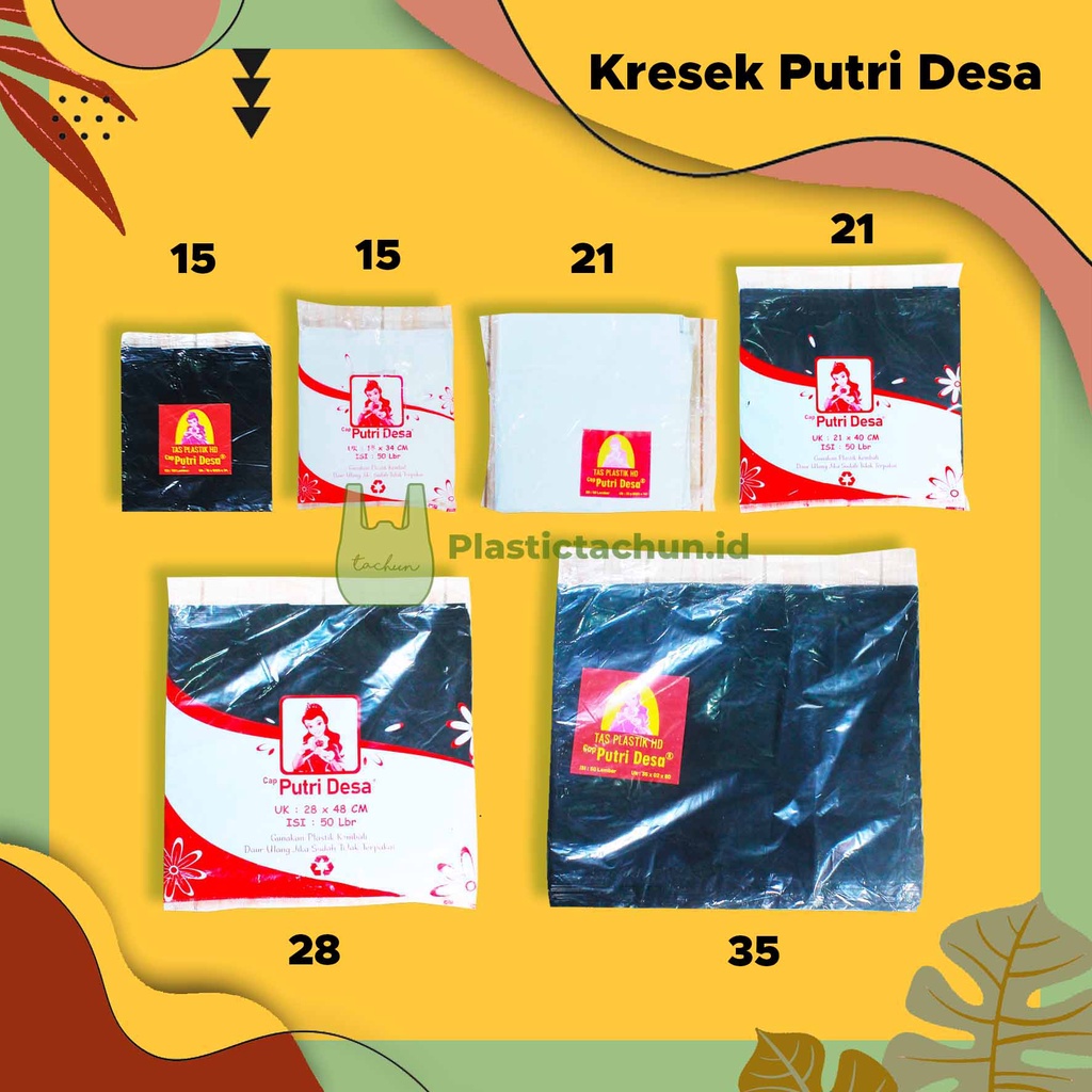 Jual Tas Plastik HD / Kresek Cap Putri Desa 15x34 cm | Shopee Indonesia