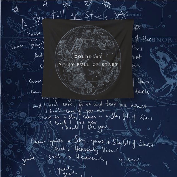 Jual Bendera Band Coldplay A Sky Full Of Stars Album Logo Flag Poster ...