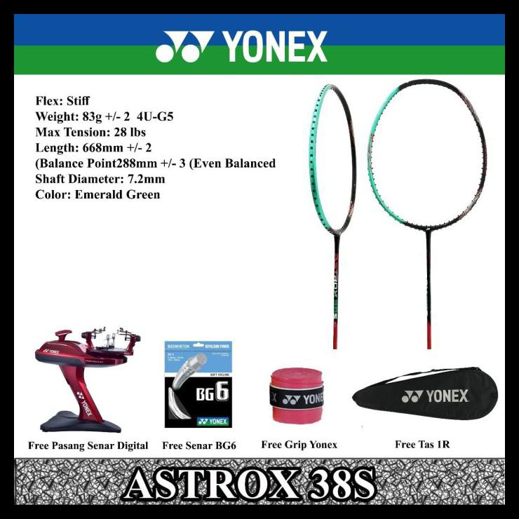 Jual ORI RAKET BADMINTON YONEX ASTROX 38S 38 S KEVIN ORIGINAL | Shopee ...