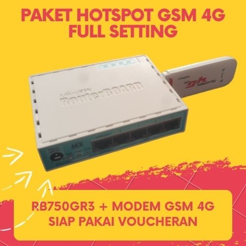 Jual Mikrotik rb750gr3 + Modem 4g Full setting untuk hotspot Voucheran ...
