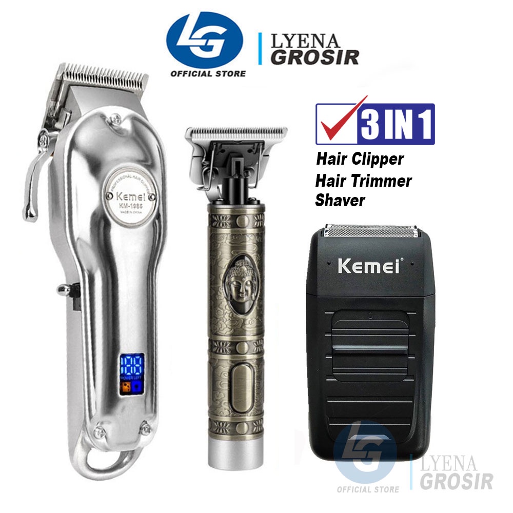 Jual Alat Cukur Rambut Kemei Trimmer & Shaver Pangkas Rambut Cordless ...