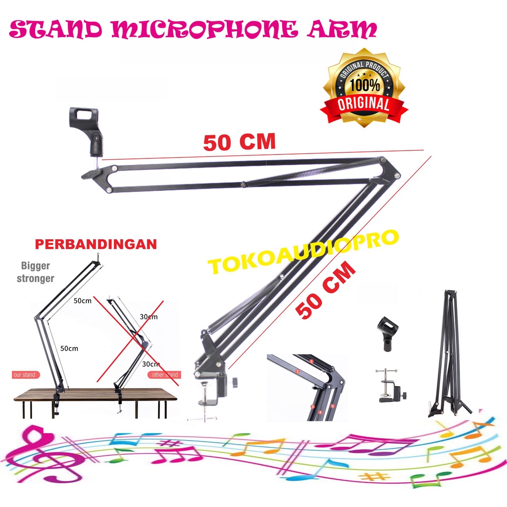 Jual Stand Microphone Jepit | Shopee Indonesia