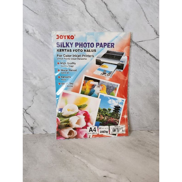 Jual KERTAS FOTO HALUS SILKY PHOTO PAPER JOYKO 240g A4 | Shopee Indonesia