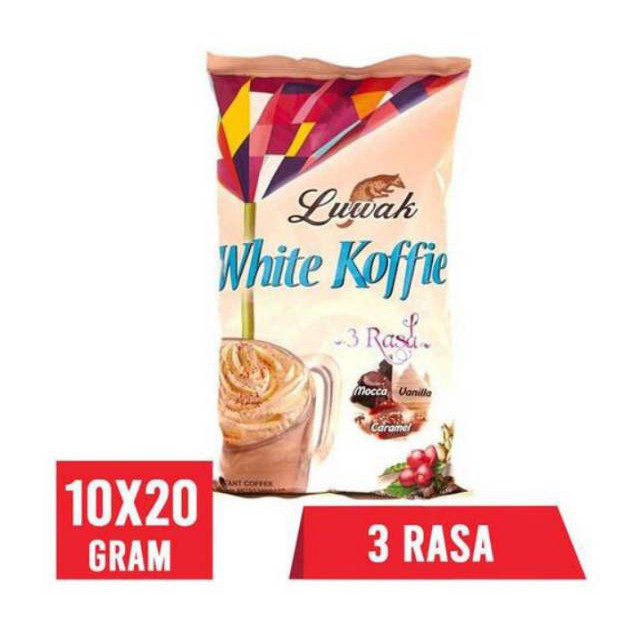 Jual Luwak White Koffie 3 Rasa 200 gr isi 10 Sachet x 20 gr #ABA ...
