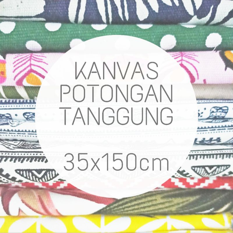 Jual Bahan Kain kanvas 35 x 150 cm perca canvas tebal ukuran tanggung ...