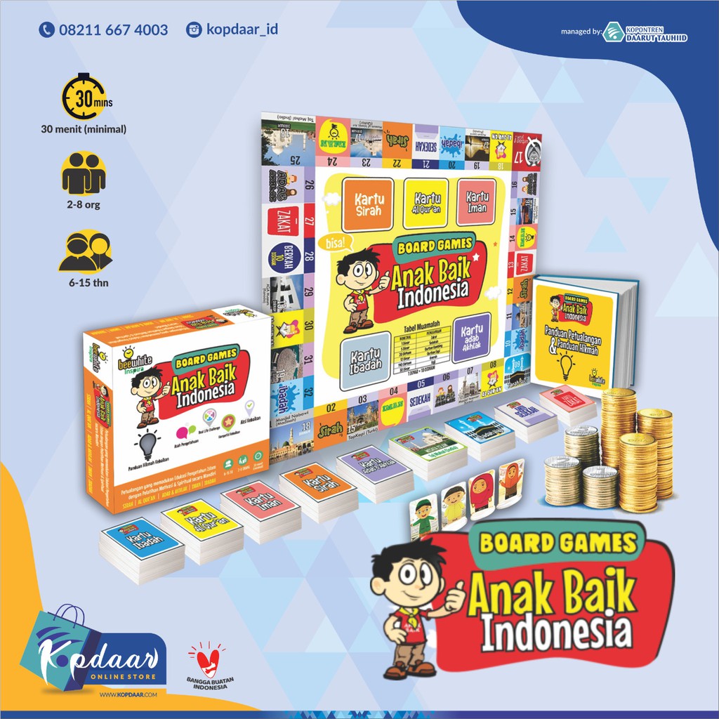 Jual PERMAINAN KELUARGA BOARD GAMES ANAK BAIK INDONESIA SERU ISLAMI DAN ...