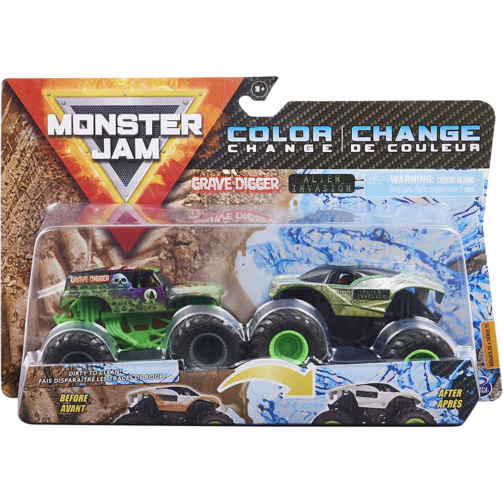 Jual MONSTER JAM COLOR CHANGE 2 PACK 1:64 ORIGINAL SPIN MASTER MONSTER ...