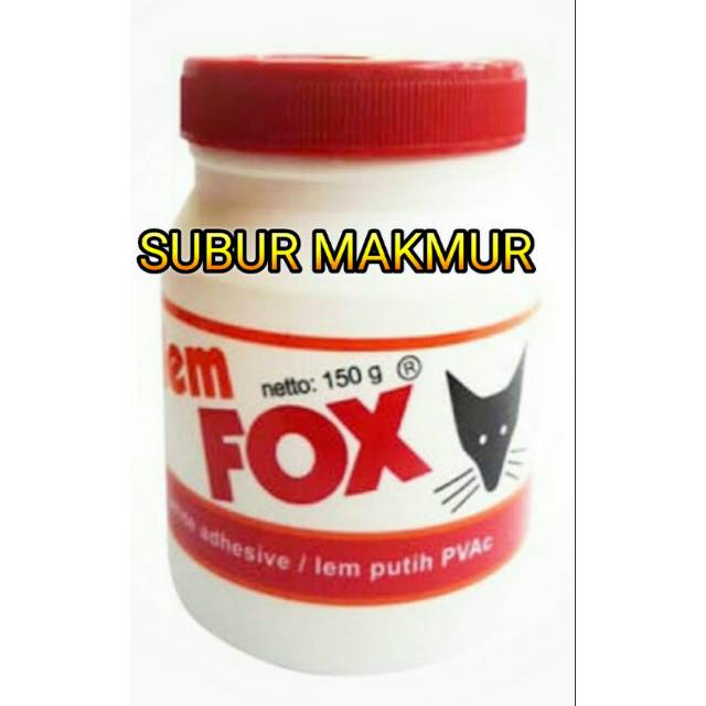 Jual LEM FOX PUTIH 150 GRAM / LEM FOX PUTIH PVAC 150 GRAM / Lem Kertas ...