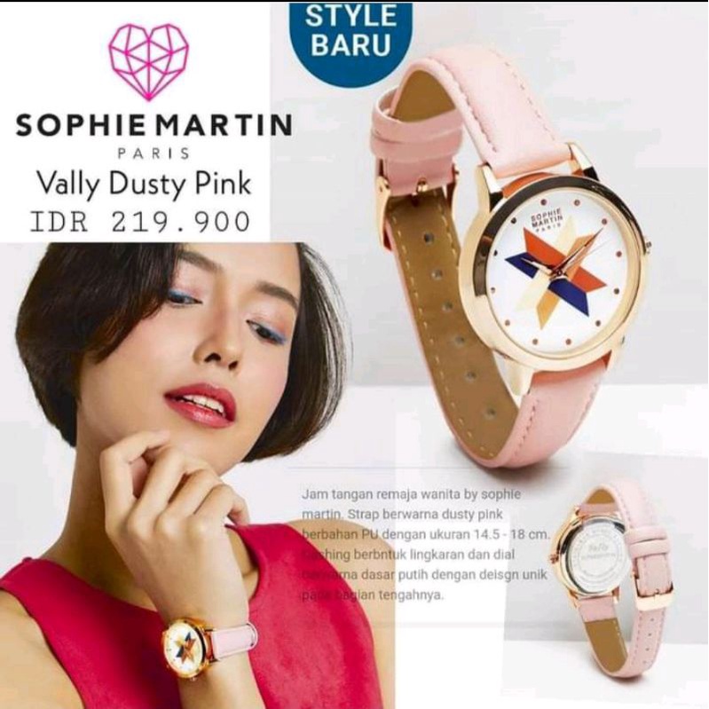 Jual JAM TANGAN VALLY DUSTY PINK SOPHIE PARIS | Shopee Indonesia