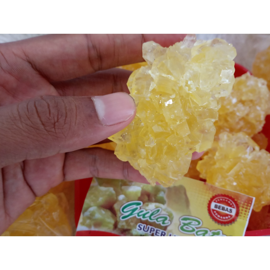 Jual Gula Batu 250 gram Kristal Kuning Asli Merk Super Herbal Kualitas ...