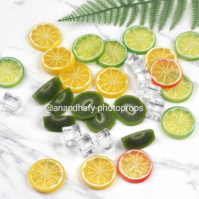 Jual Jeruk lemon slice lime slice potongan jeruk artificial lemon slice ...