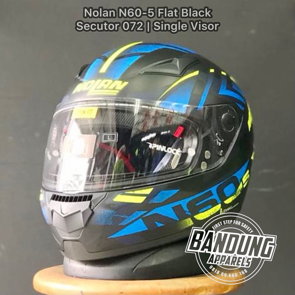 Jual Helm Motor Full Face Nolan N605 N60-5 Secutor Flat Black Single ...