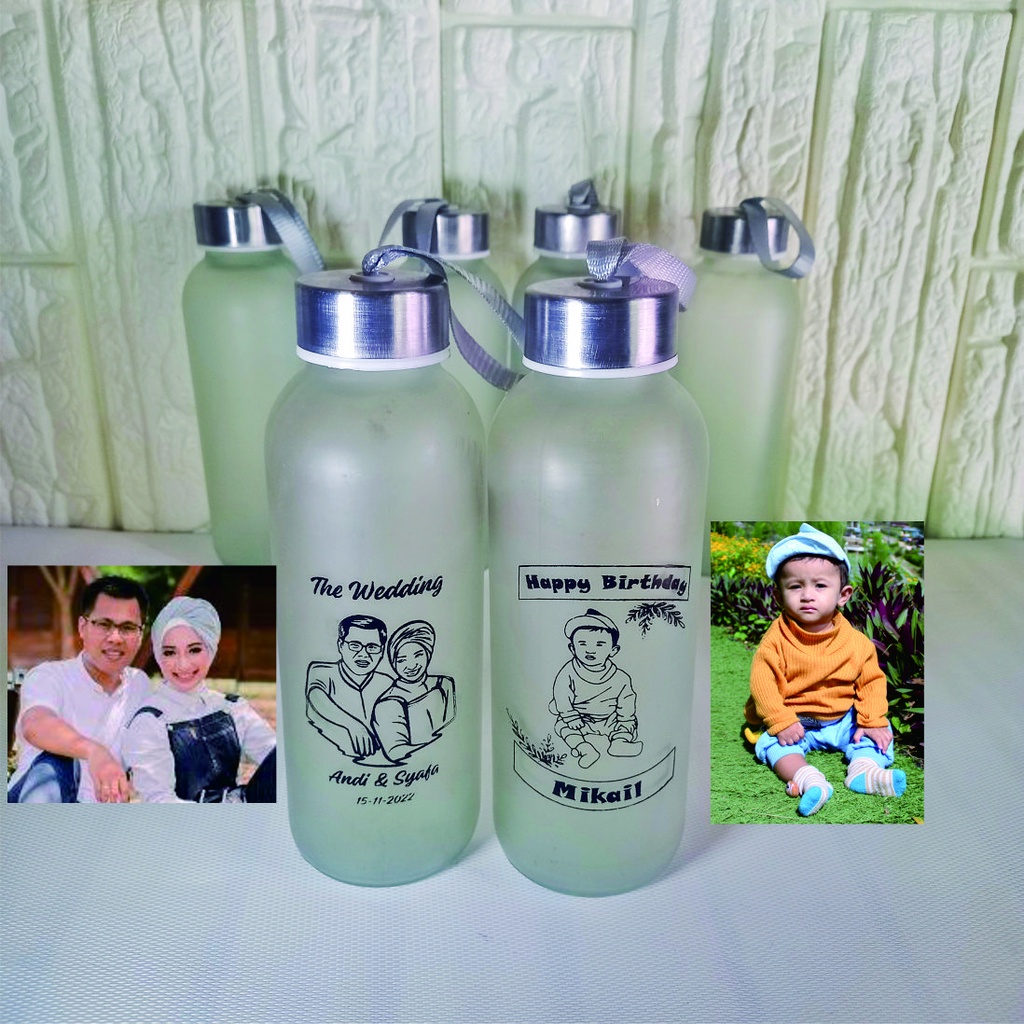 Jual BOTOL KACA DOFF, BOTOL SABLON, BOTOL SOUVENIR, TUMBLER KACA DOFF ...