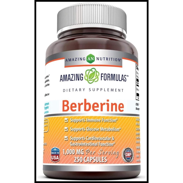 Jual Amazing Formulas Berberine 1000 Mg Jantung Pembuluh Darah 120 Caps ...