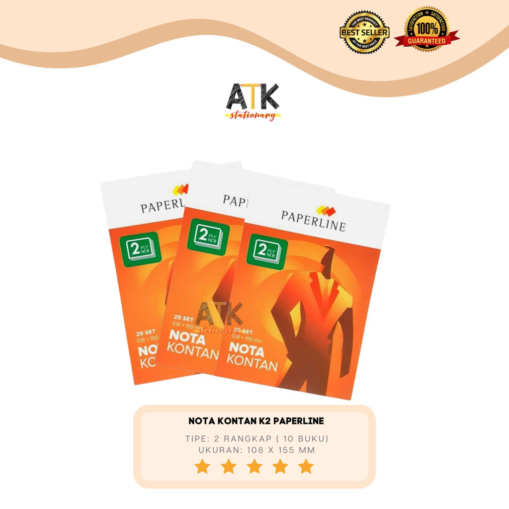 Jual Buku Nota Kontan K2 Kecil 2 Rangkap Paperline atk | Shopee Indonesia