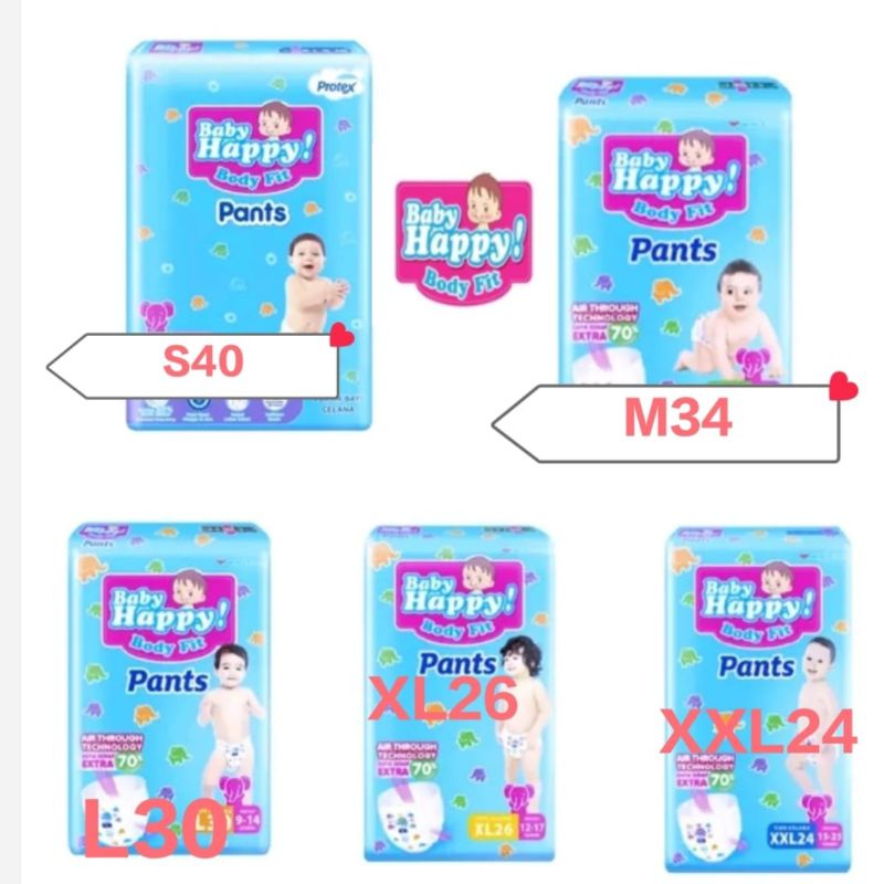 Jual Baby Happy diapers Pants S/M/L/XL/XXL | Shopee Indonesia
