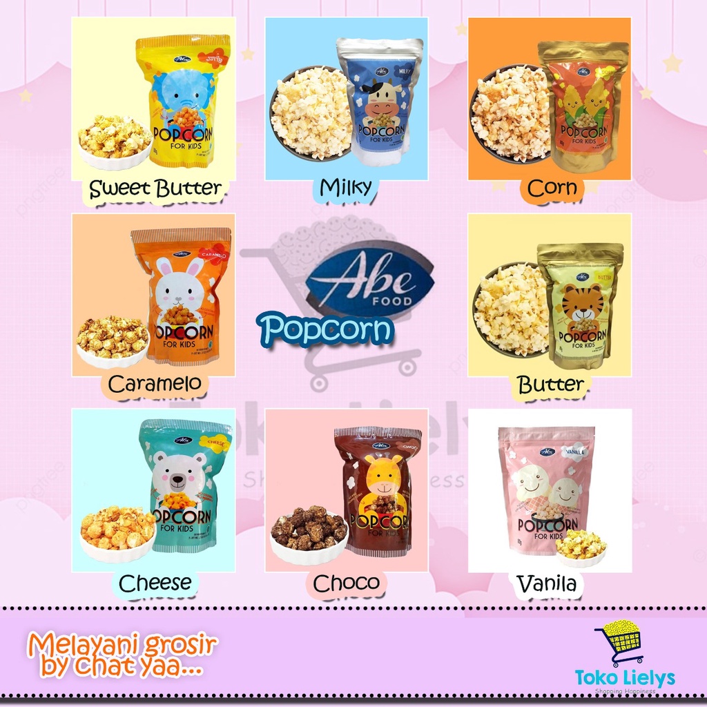 Jual ABE FOOD POPCORN FOR KIDS SNACK ANAK CEMILAN | Shopee Indonesia