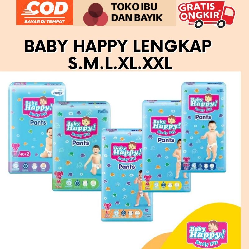Jual Lampung Baby Happy Diapers S40 M32 L28 XL26 XXL24 | Shopee Indonesia