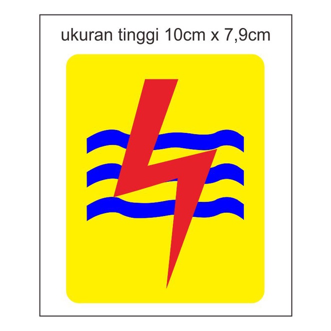 Jual sticker cutting logo pln ukuran tinggi 10cm x 7.9 | Shopee Indonesia