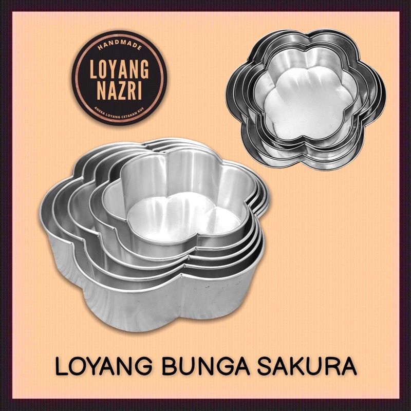 Jual LOYANG KUE BUNGA SAKURA / BOLU SAKURA KAMBOJA DIAMETER 16 - 22 CM ...