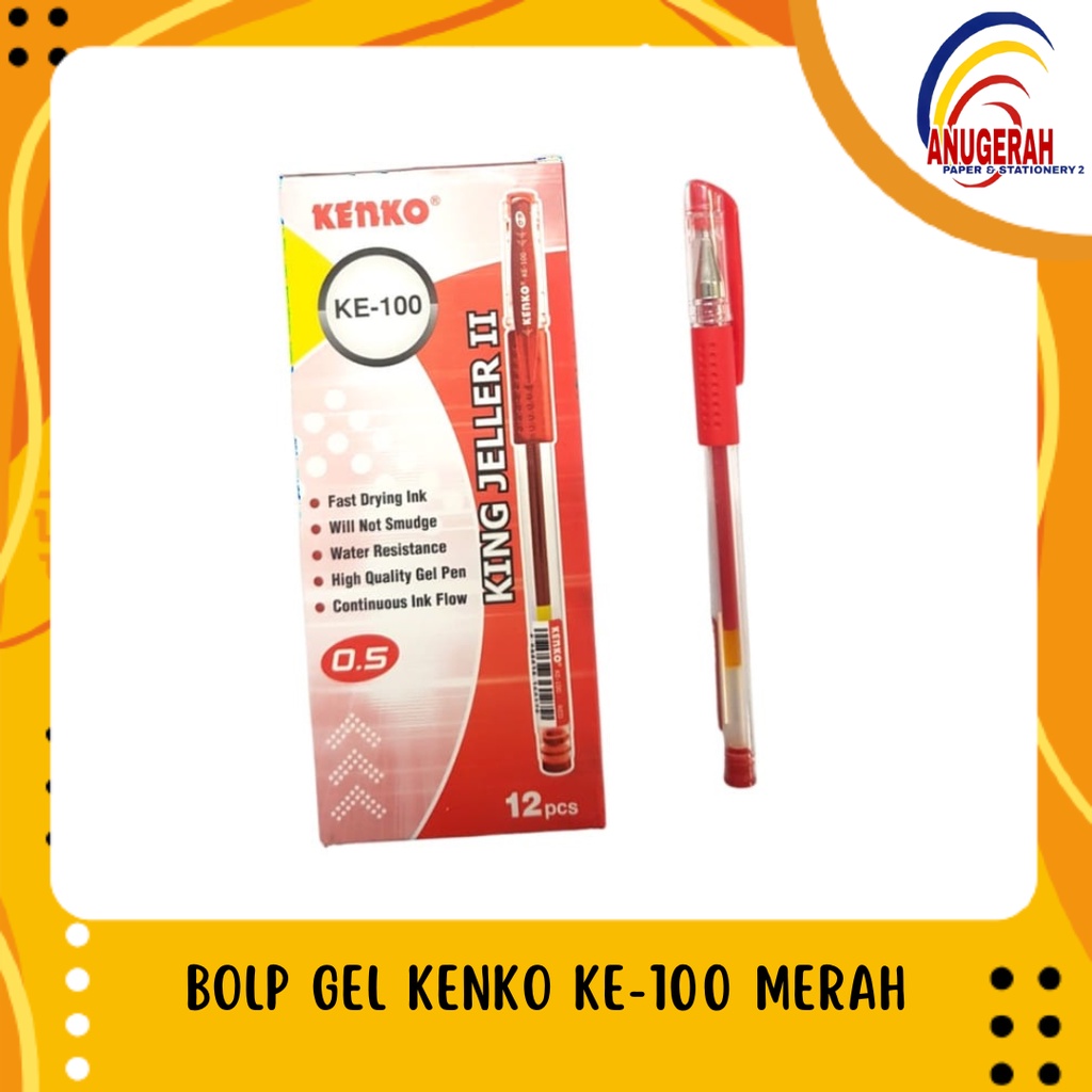 Jual BOLP GEL KENKO KE-100 MERAH (PCS) | Shopee Indonesia