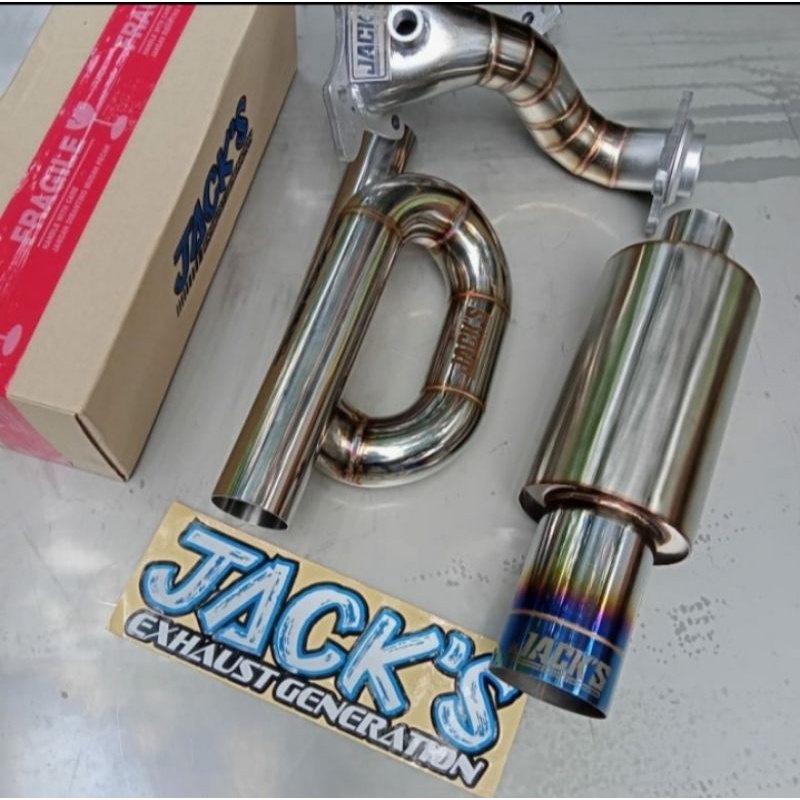 Jual full sistem untuk mobil jazz gk5/Brio downpipe resonator loop ...
