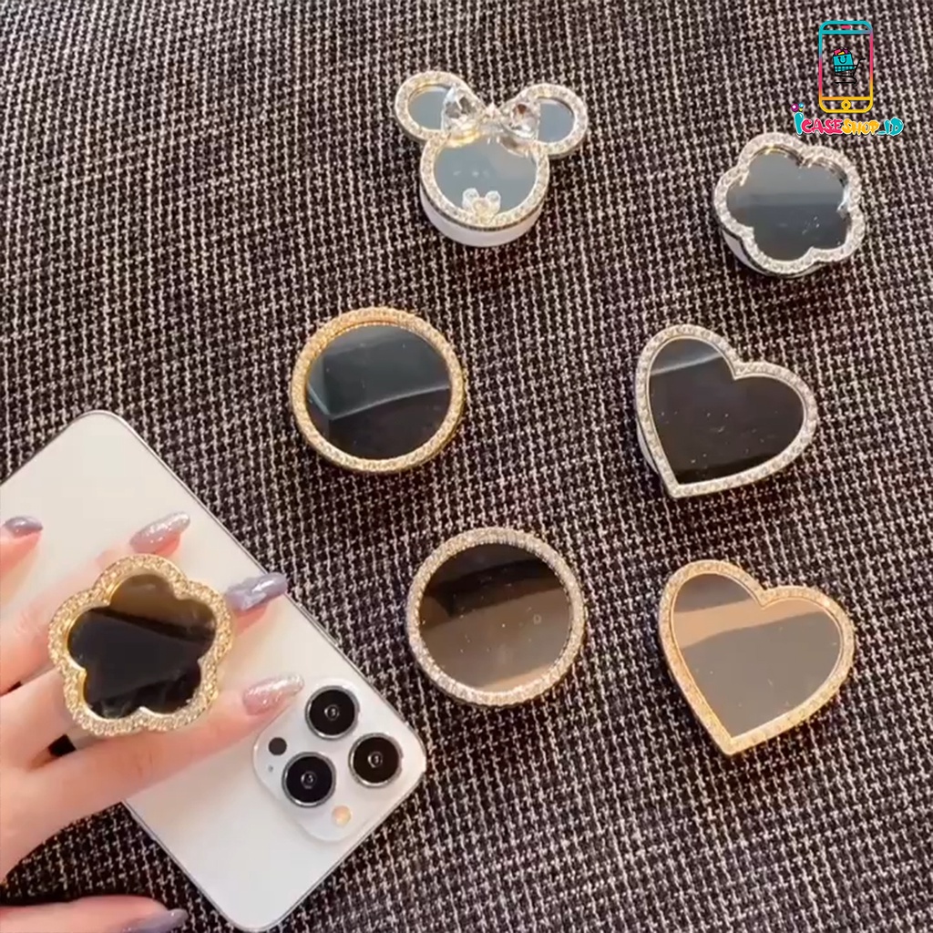 Jual PM01 3m griptok popsocket pop socket phone holder cermin kaca motif IC | Shopee Indonesia