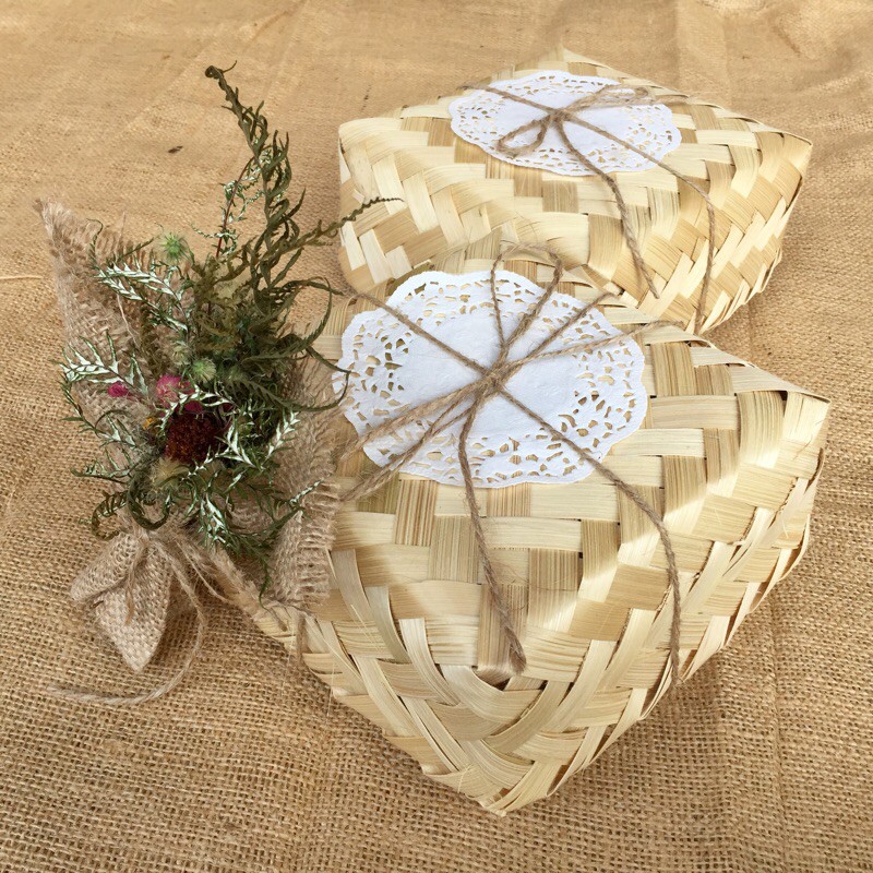 Jual Besek Bambu polos Pipiti 20x20 cm pasang anyaman bambu wadah ...
