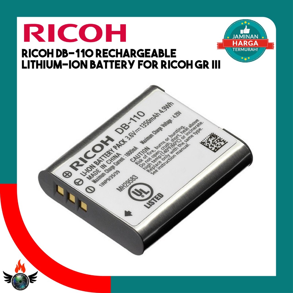 Jual Ricoh DB-110 Rechargeable Lithium-Ion Battery for Ricoh GR III ...