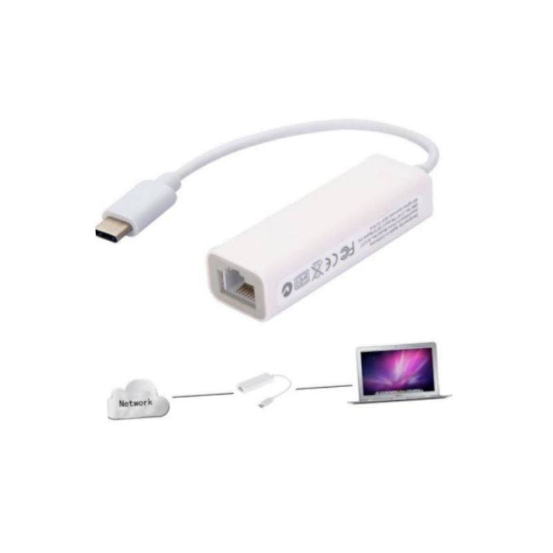 Jual Converter Type c to Lan/Type c to Ethernet Lan Adapter /type c to ...