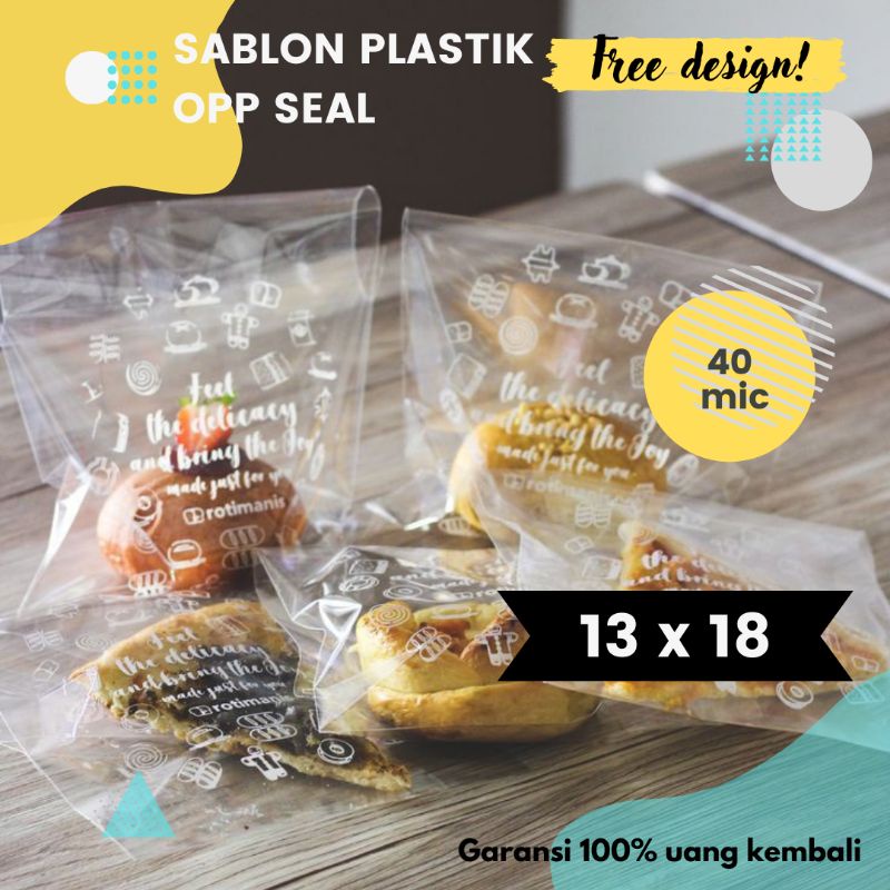 Jual Plastik OPP Seal Bungkus Makanan | Bakery | Roti | Kue Custom ...