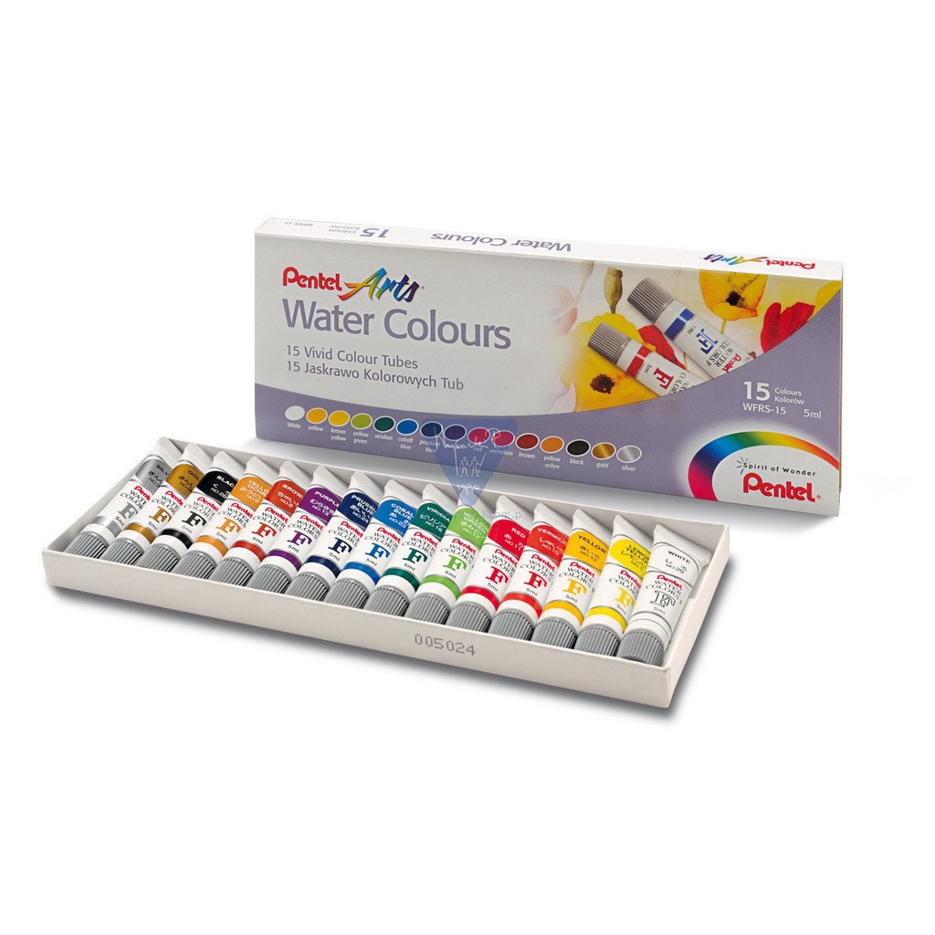 Jual PENTEL WATER COLOURS SET 15 WARNA 5 ML | Shopee Indonesia