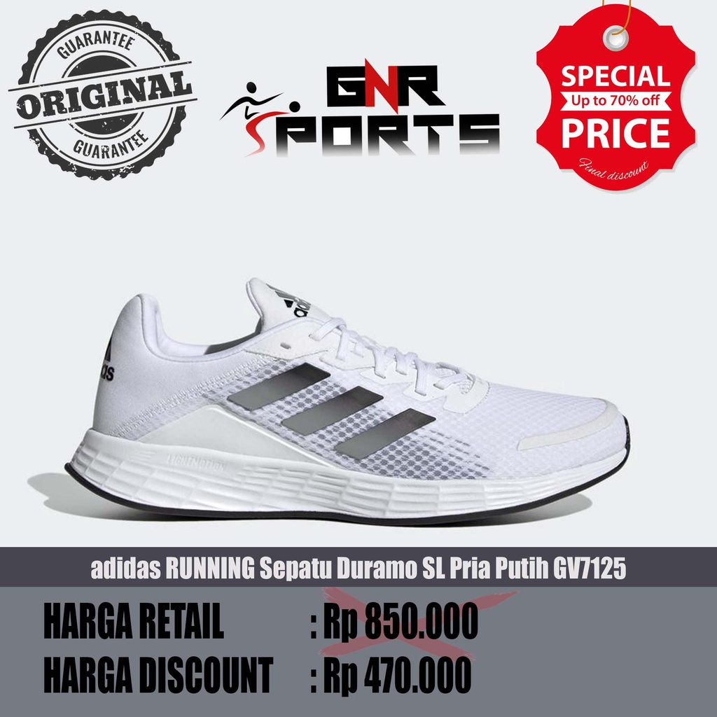 Jual Sepatu Lari adidas RUNNING Duramo SL Pria Putih GV7125 Original ...