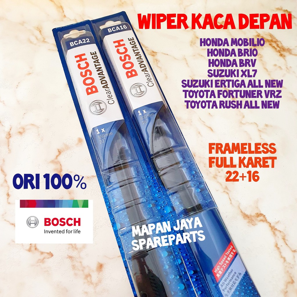 Jual BOSCH WIPER DEPAN - ALL NEW RUSH / TERIOS (FRAMELESS PISANG) | Shopee Indonesia