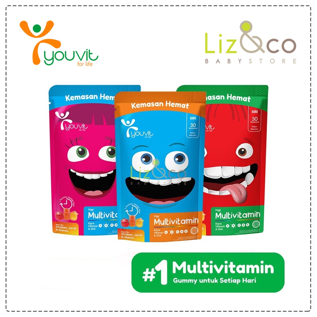 Jual Youvit Kids Multivitamin Gummy 30 days | Shopee Indonesia