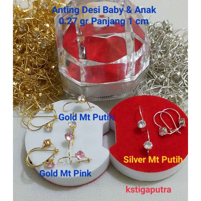 Jual Anting Desi Baby dan Anak Perak 925 Lapisan Emas 24K ( Gold ) | Shopee Indonesia