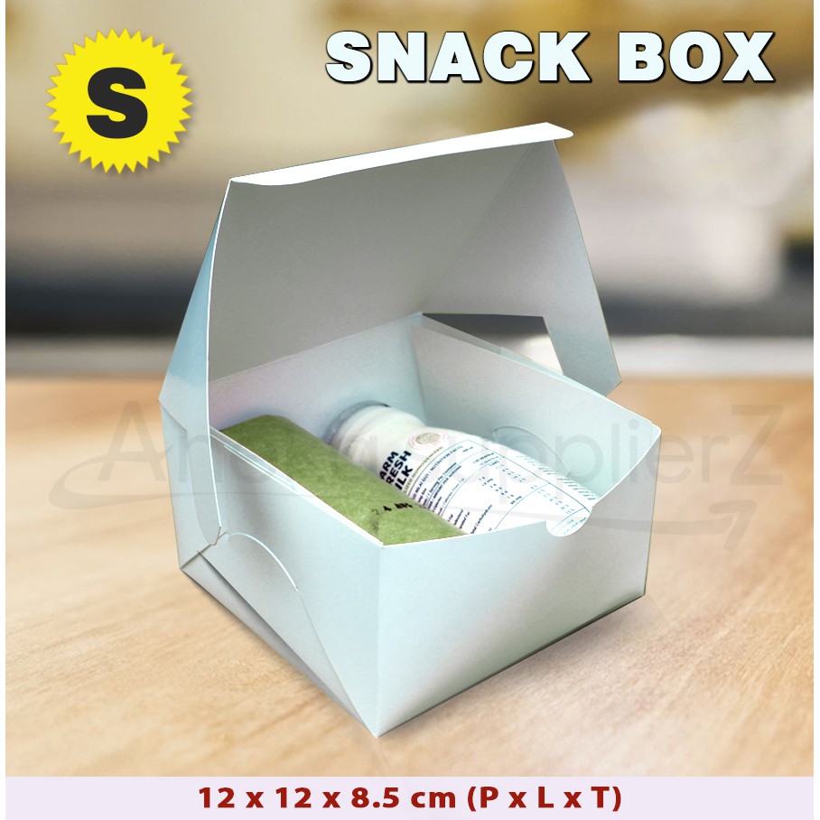 Jual Dus Box Kue Bolu PUTIH - Snack Box S (50 PCS) | Shopee Indonesia