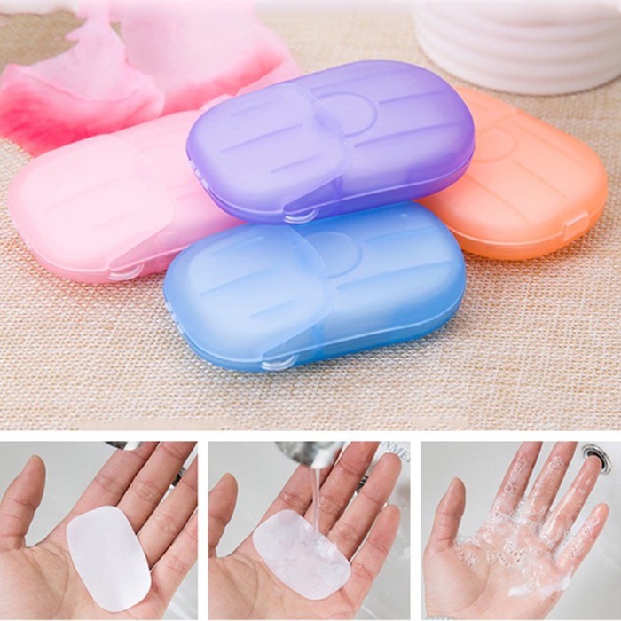 Jual Hand Washing Tablet Travel Toilet Soap Paper Sabun Kotak Kertas ...