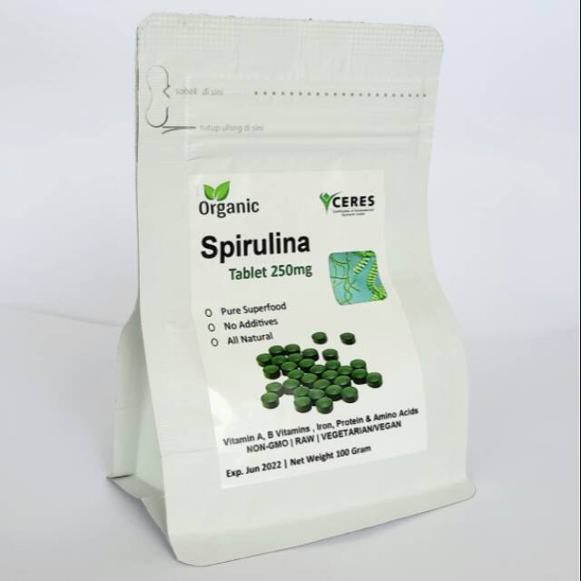 Jual Spirulina Tablet, Spirulina Platensis Tablet (100gr) | Shopee ...