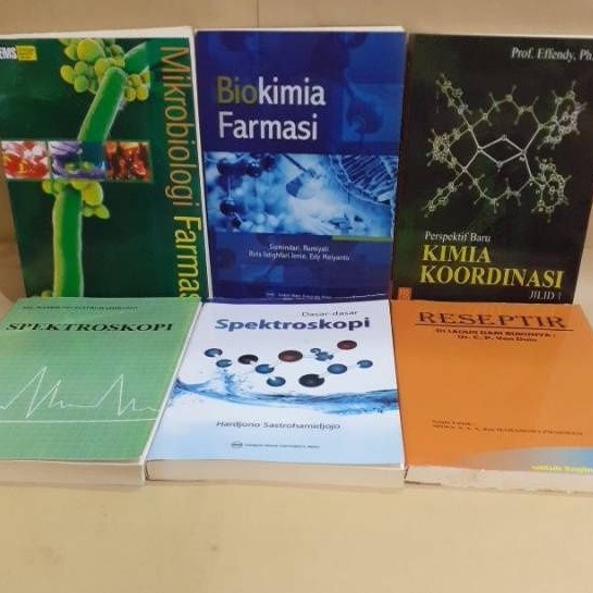 Jual Buku Mikrobiologi Farmasi, Biokimia Farmasi, Kimia Koordinasi, Spektroskopi, Reseptir ...