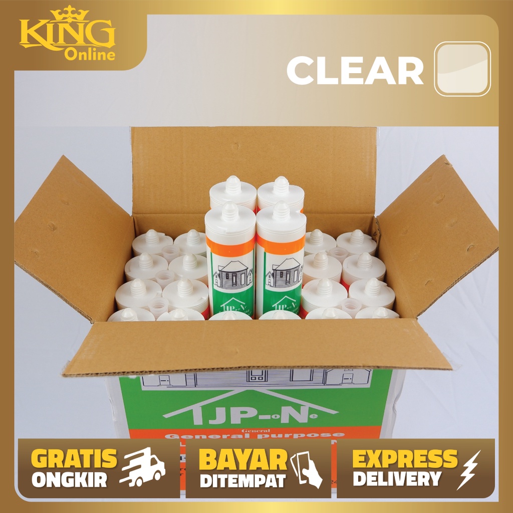 Jual [1 Pcs] Lem Silicone Sealent Silen Acetic Asam Merk TJP ONE warna ...